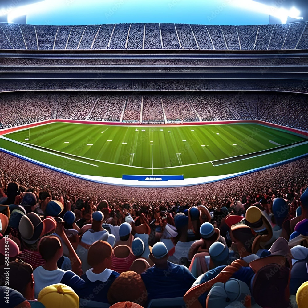 football stadium in the stadium Stock Illustration | Adobe Stock