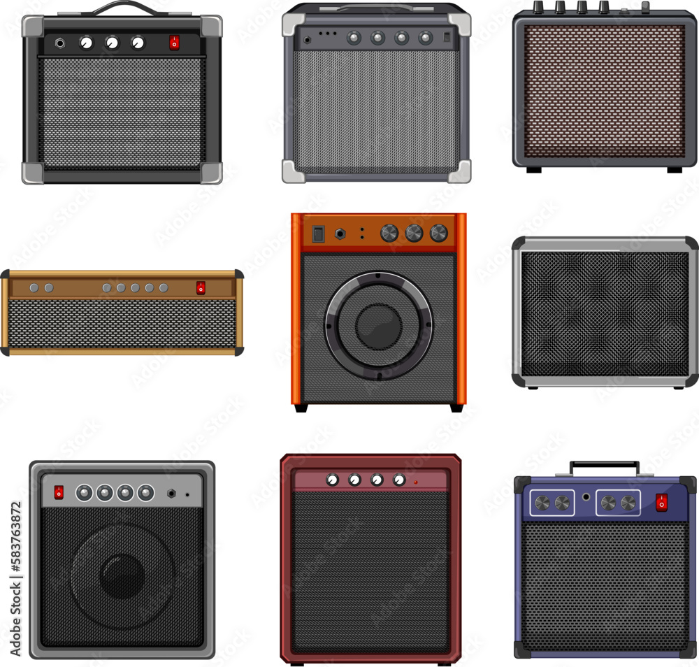 Cartoon Guitar Amplifier