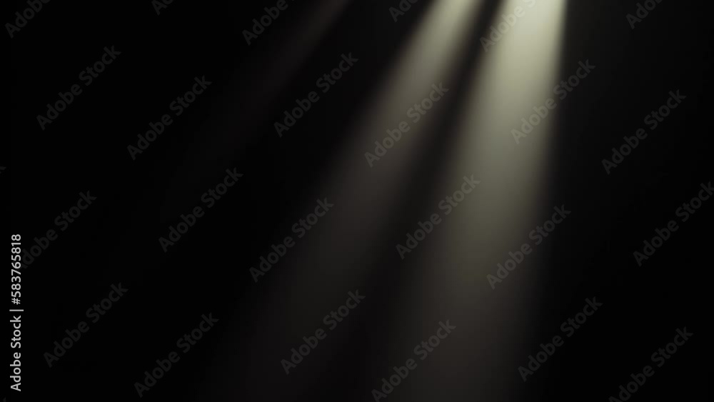 Volumetric Beam. 4K beautiful white spotlight effects moving on top ...