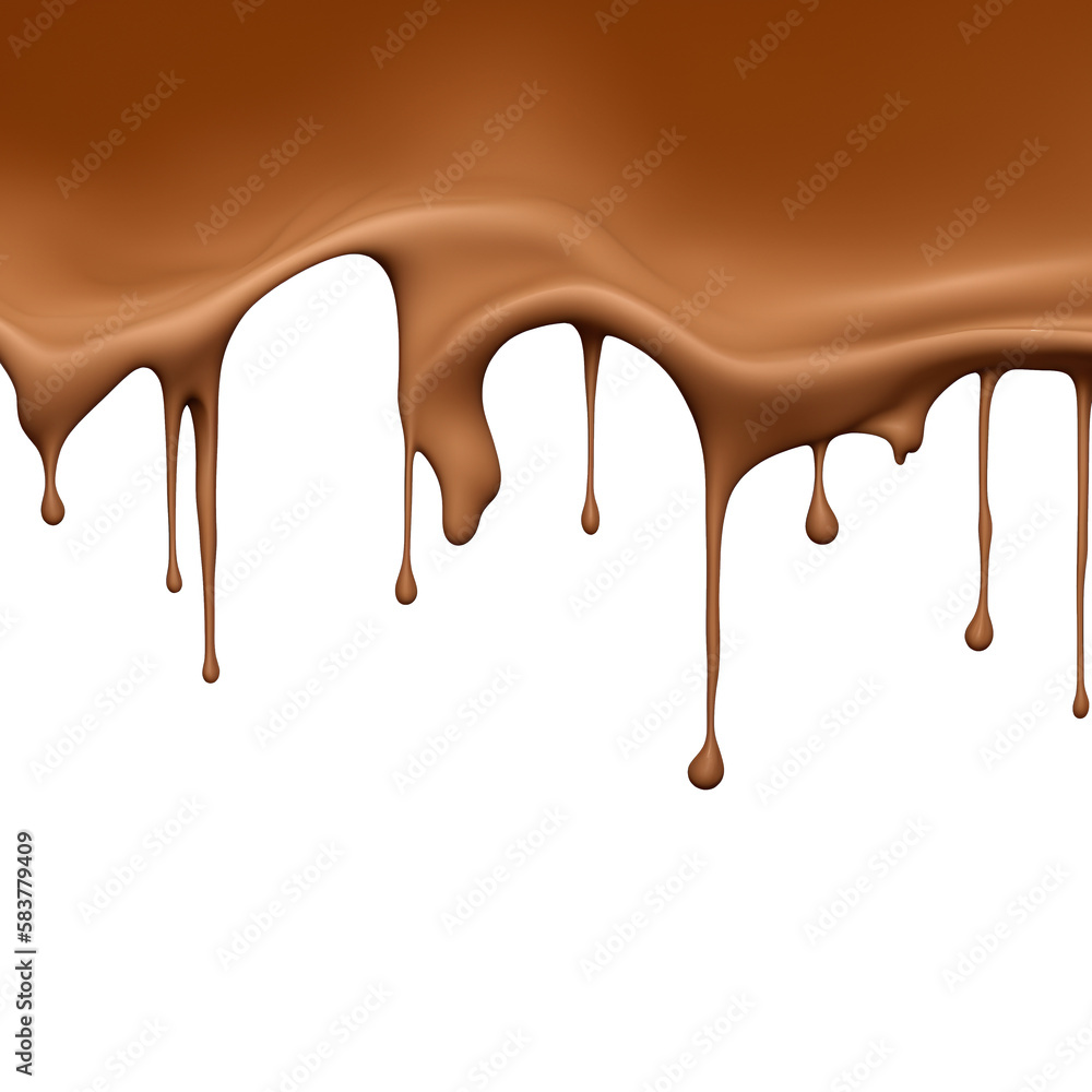 Illustration of melted and splashed chocolate milk, coffee, caramel ...