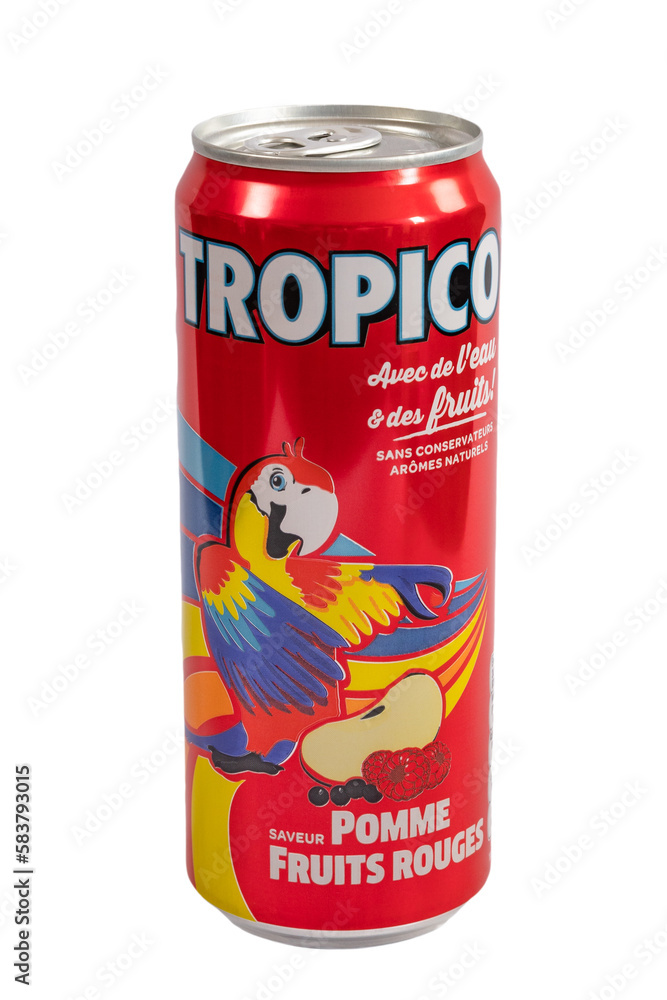 Foto de Vaison la Romaine - France - 21 mars 2023 - boite de boisson ...