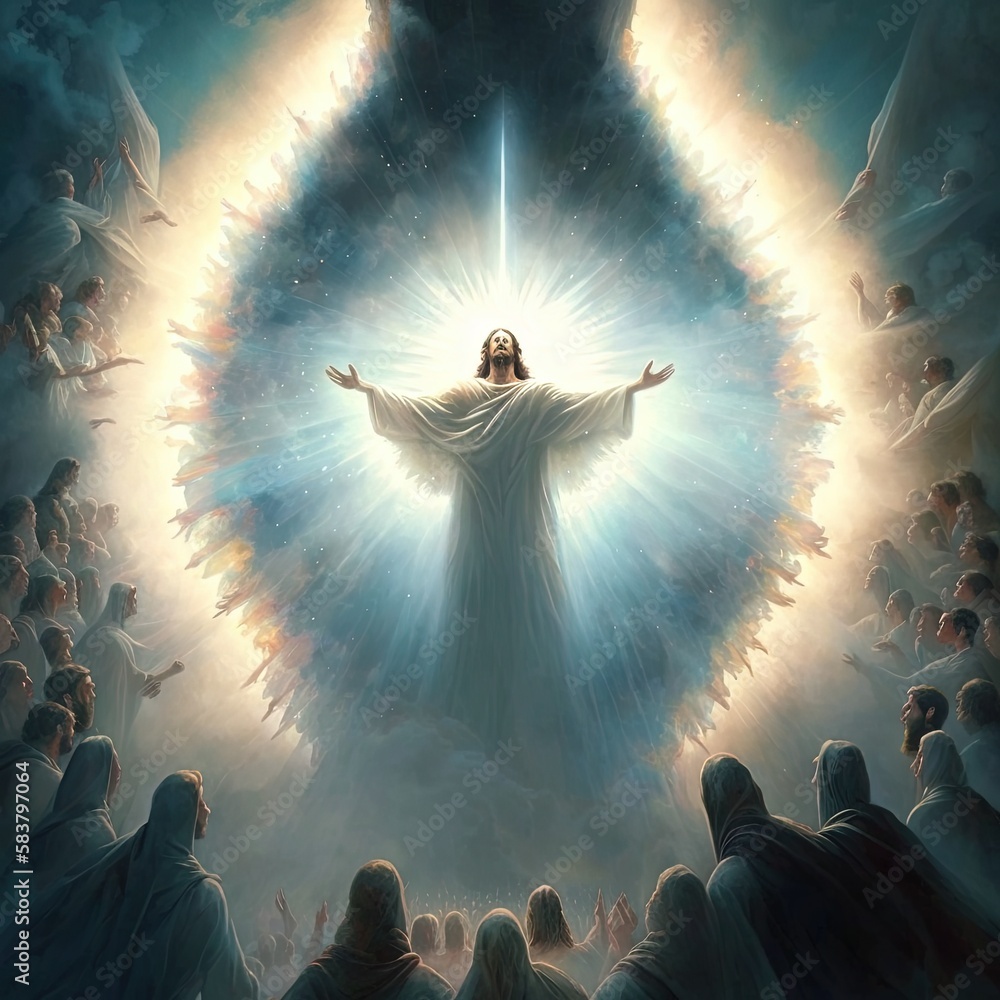 Illustration revelation of Jesus Christ, new testament, religion of ...