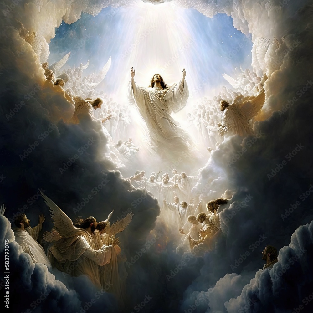 Illustration revelation of Jesus Christ, new testament, religion of ...