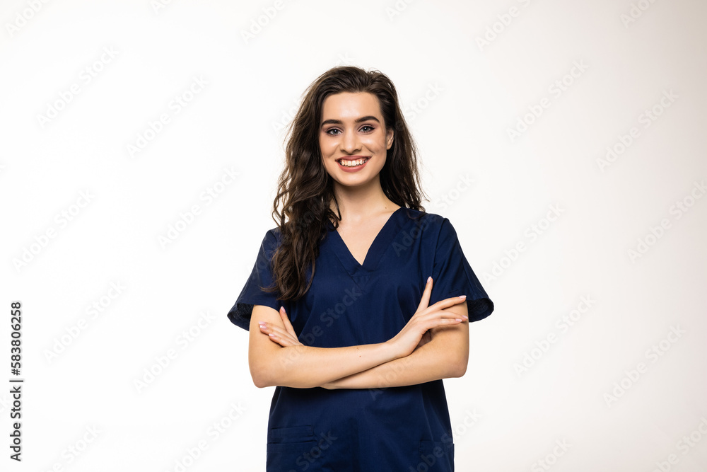 Profile photo of attractive family doc lady patients consultation ...