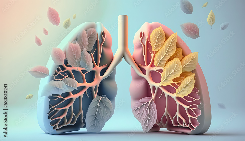 Human Lung model illness, Lung cancer and lung disease, Illustration ...