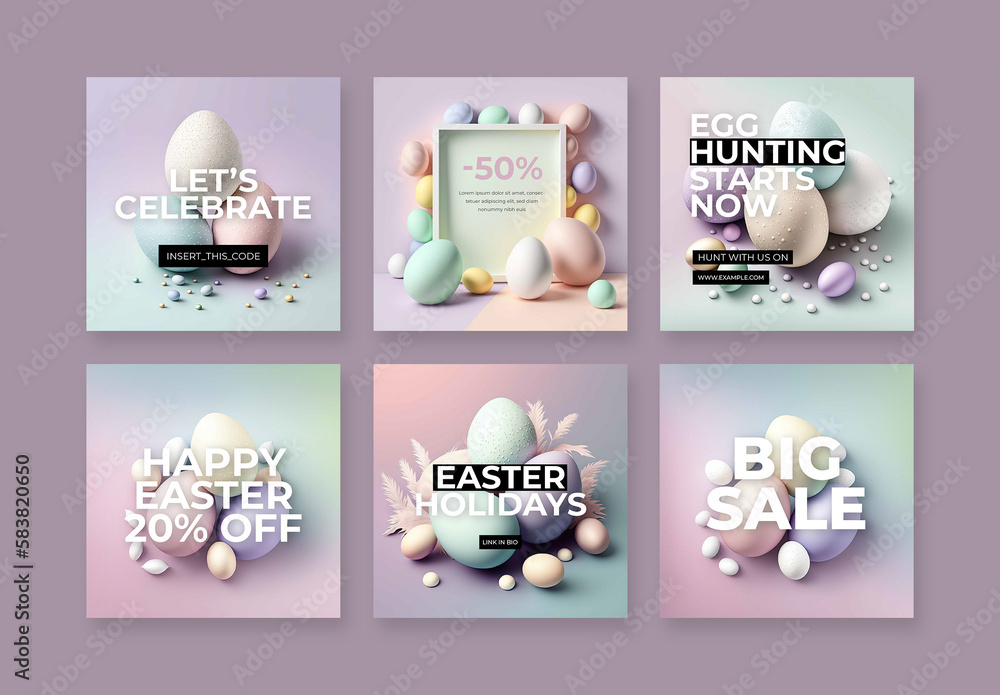 Celebrating Easter Layouts For Social Media Posts With Generative AI ...