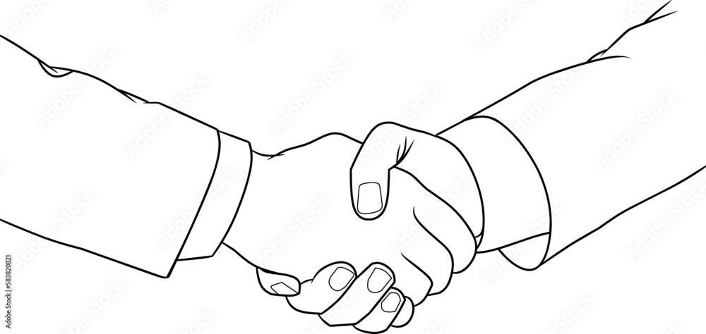 handshake illustration Stock Vector | Adobe Stock
