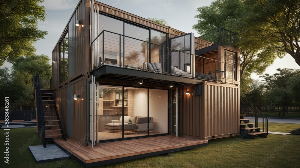 eco friendly hotel building made from used shipping container box ...