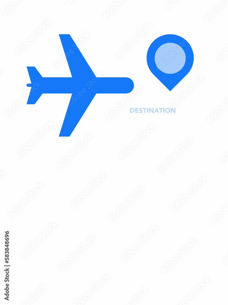 Icons with departure and arrival at the destination, a set of two ...