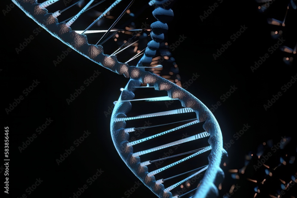 DNA digital structure science biotechnology abstract animation 3D ...