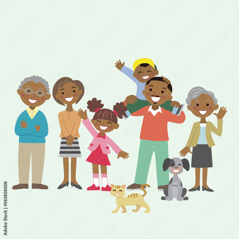 family vector - every character is an isolated form Stock Vector ...