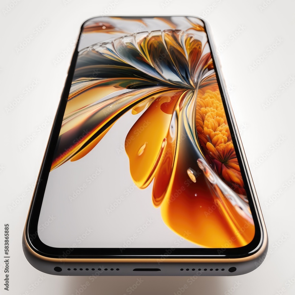 Smartphone render image, 3D, futuristic, example . Generative AI ...