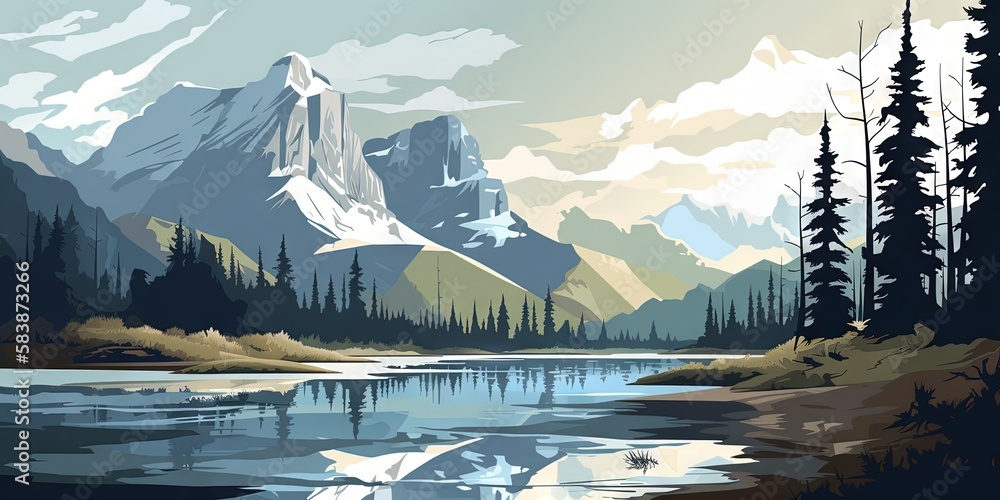 Canadas Banff National Park boasts a striking landscape along the ...