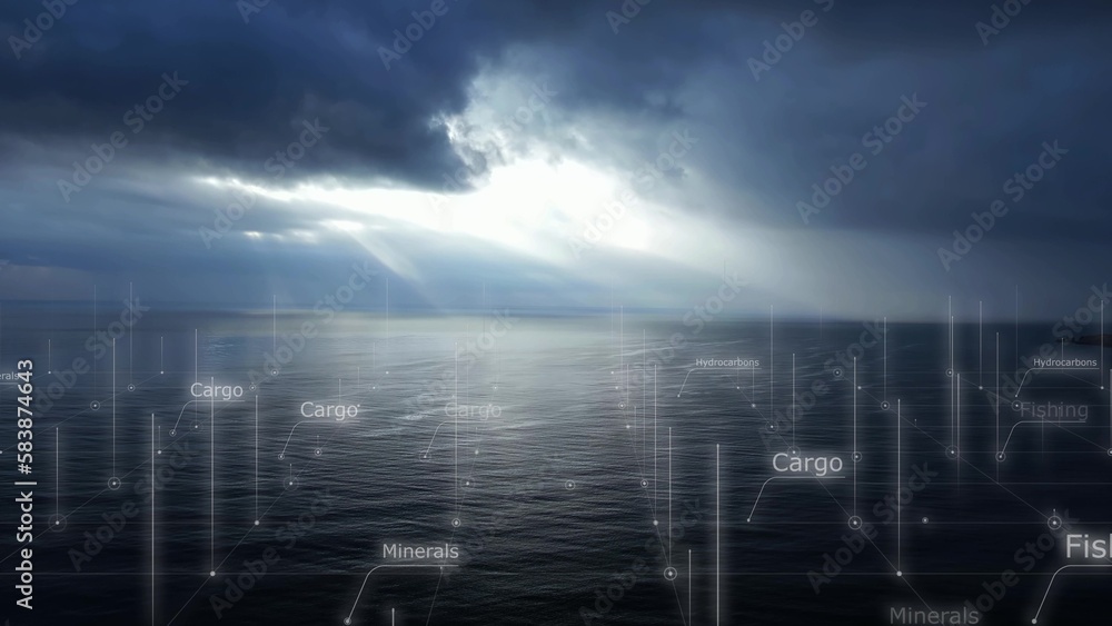 Computer graphics chain of possible uses of the oceans against the ...