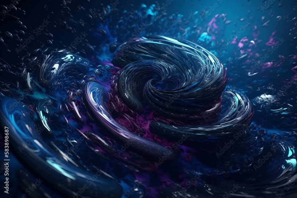 abstract background featuring a swirling vortex design, metallic ...