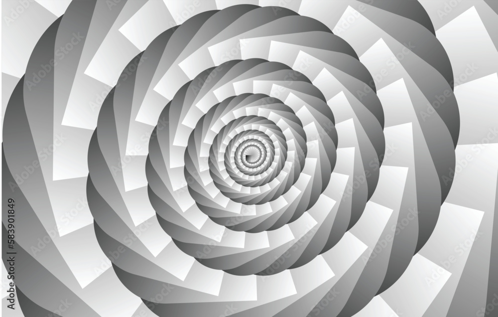 circular motion moving spin spiral optical illusion vector illustration ...