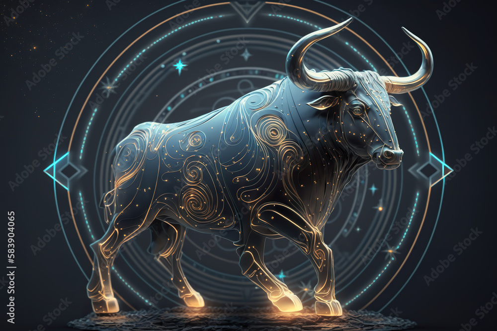 Taurus zodiac sign horoscope symbol magic astrology taurus in fantastic ...