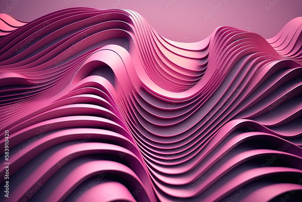 AI-generated abstract pink wavy background with fluid and dynamic ...