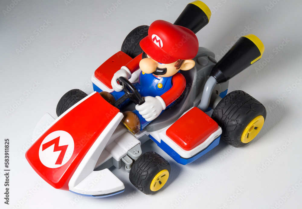 kent, uk 01.01.2023 Carrera Mario Kart Mario Race Kart remote control ...