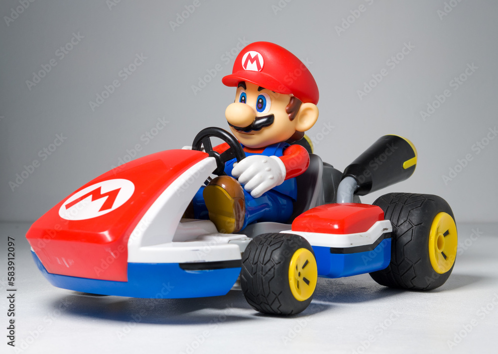kent, uk 01.01.2023 Carrera Mario Kart Mario Race Kart remote control ...