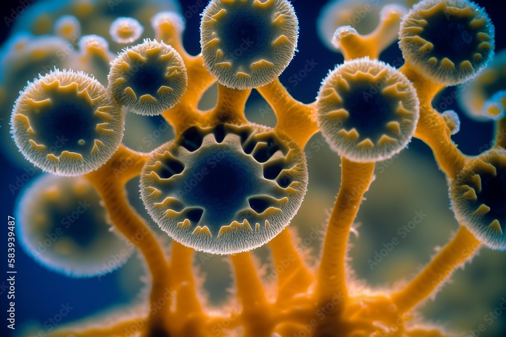 Candid Auris Multi-antimicrobial resistant fungi strand, Close up ...