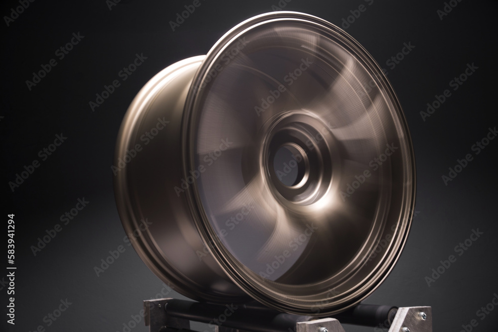 sports matte bronze car rims photography at various long exposures for ...