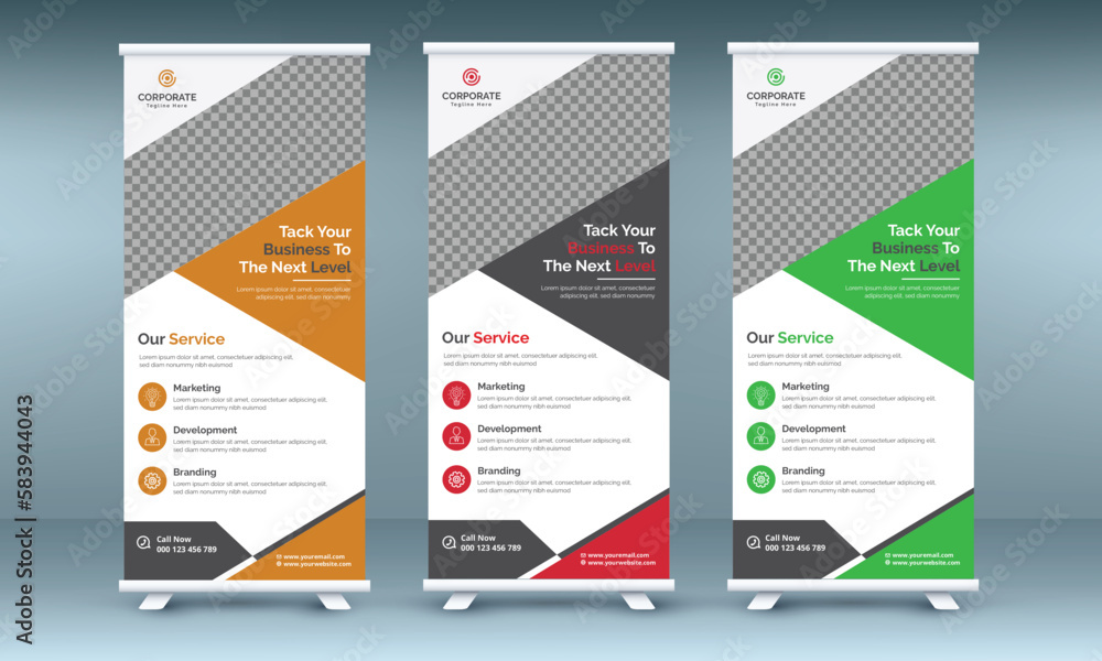 Business Roll Up Banner. corporate roll up background for presentation ...