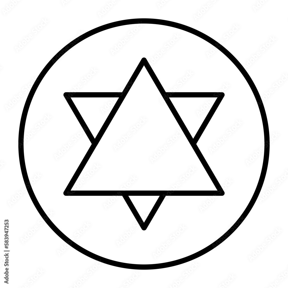 Atheism Outline Icon Stock Vector | Adobe Stock
