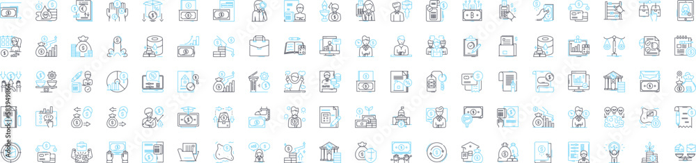 Project management vector line icons set. Planning, Managing ...