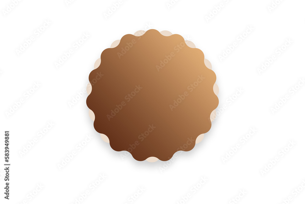 Empty brown label on transparent background for custom text. Stock ...