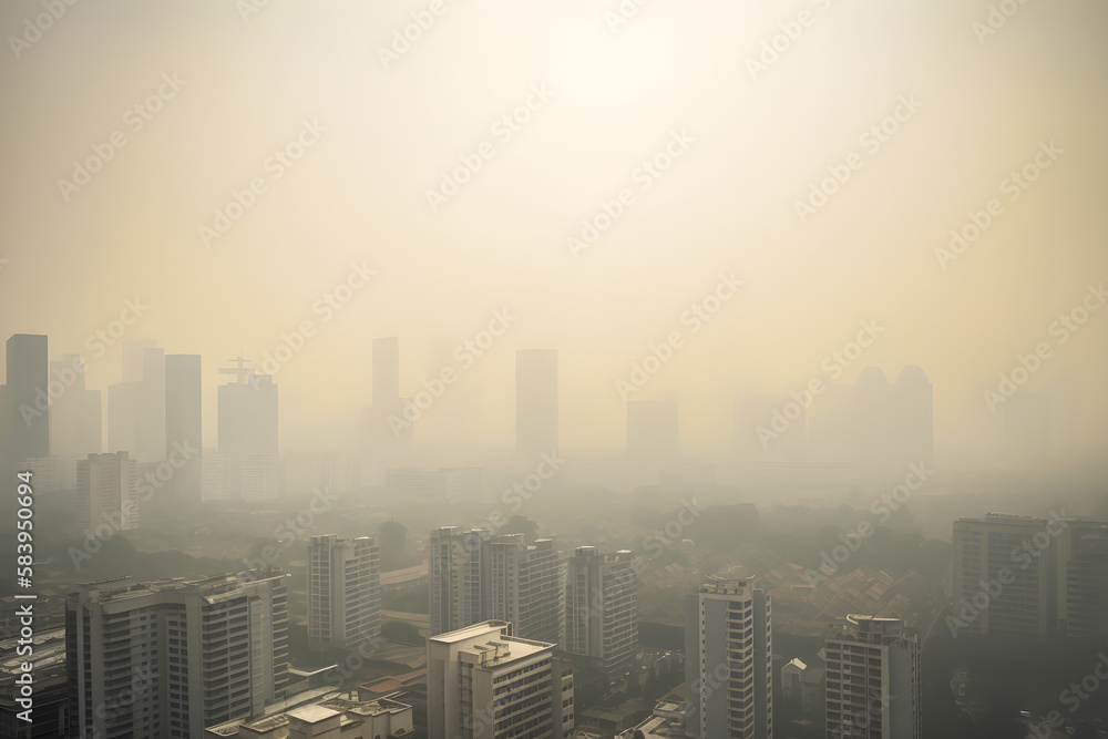 City Suffocating: A Powerful Depiction of a Smog-Filled Skyline ...