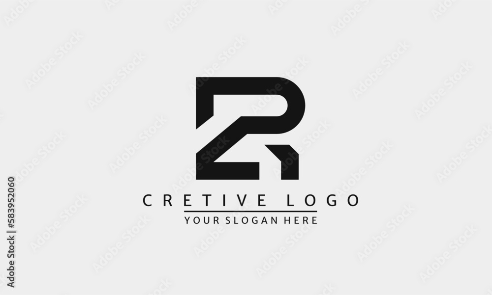 Logo Design Template. ZR Monogram Logo, Creative And Modern Logo ...