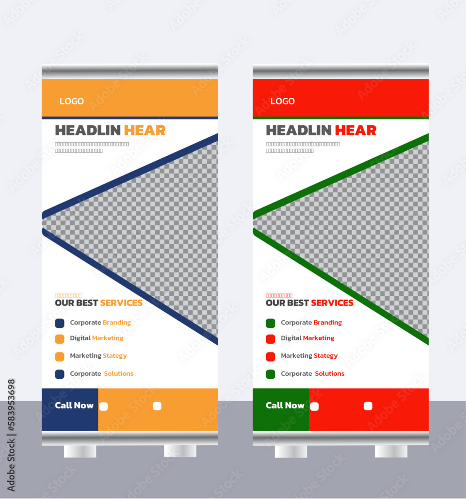 rollup stand layout banner template,18*36 rollup banner, corporate ...