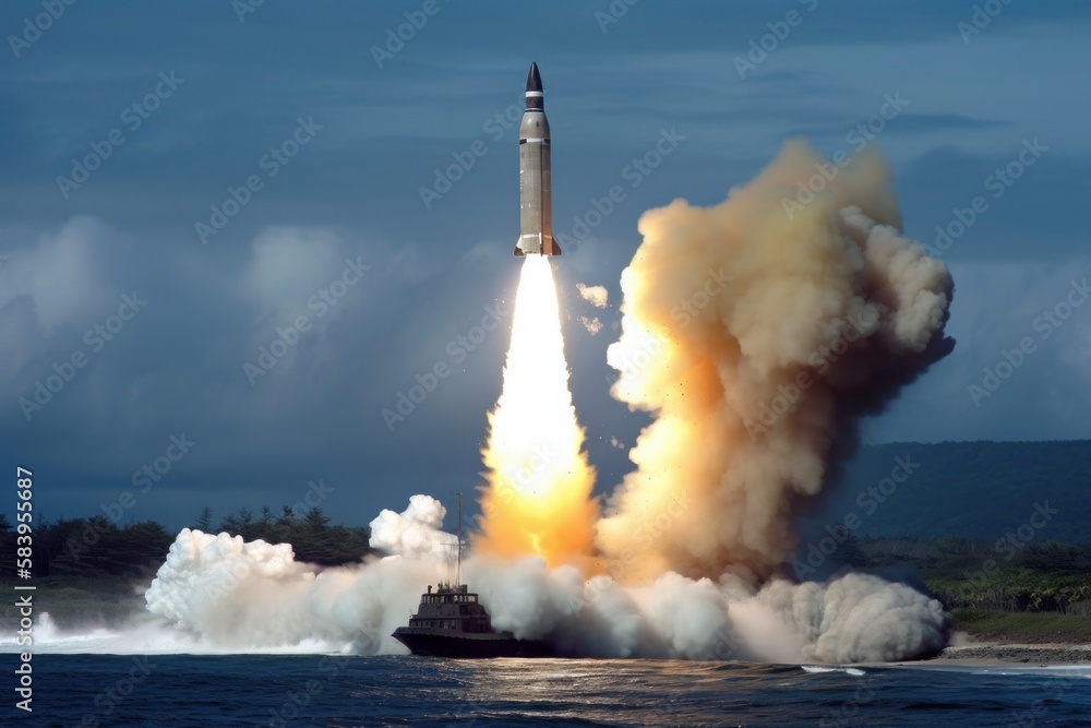 Intercontinental ballistic Missile launch, war, ICBM missile ...
