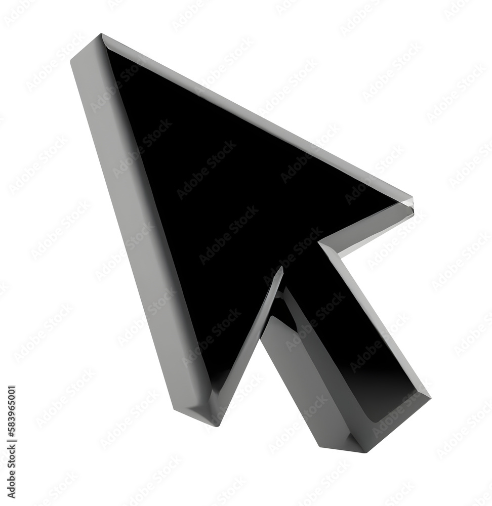 3d computer mouse cursor. arrow icon. Generative AI. Stock Illustration ...