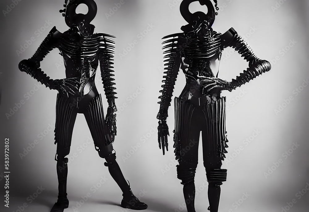 Full Body Photograph of a Futurist, Creepy, Bizarre, Scary, Demonic ...