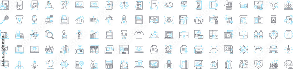 Essential business vector line icons set. Business, Essential, Startup ...
