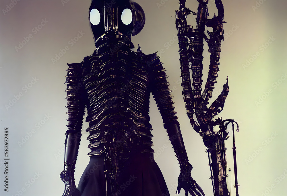 Full Body Photograph of a Futurist, Creepy, Bizarre, Scary, Demonic ...