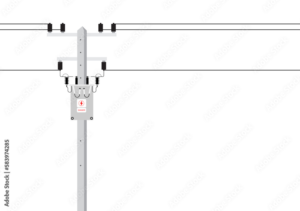 Electric pole and and Electric transformer. Electric pole. Power Poles ...