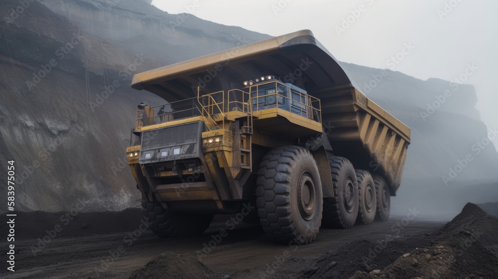 Massive Coal Hauling Truck in Action: A Glimpse into the Mining ...