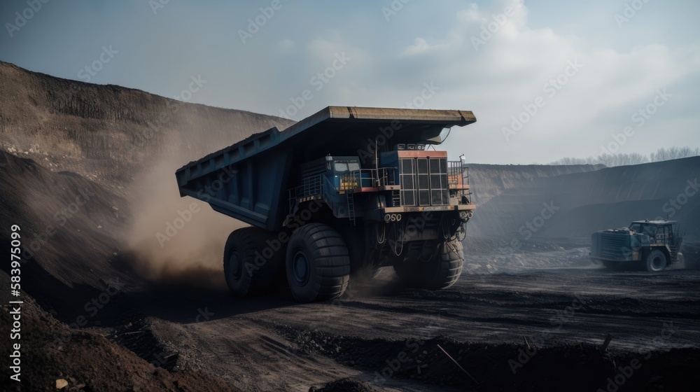 Massive Coal Hauling Truck in Action: A Glimpse into the Mining ...
