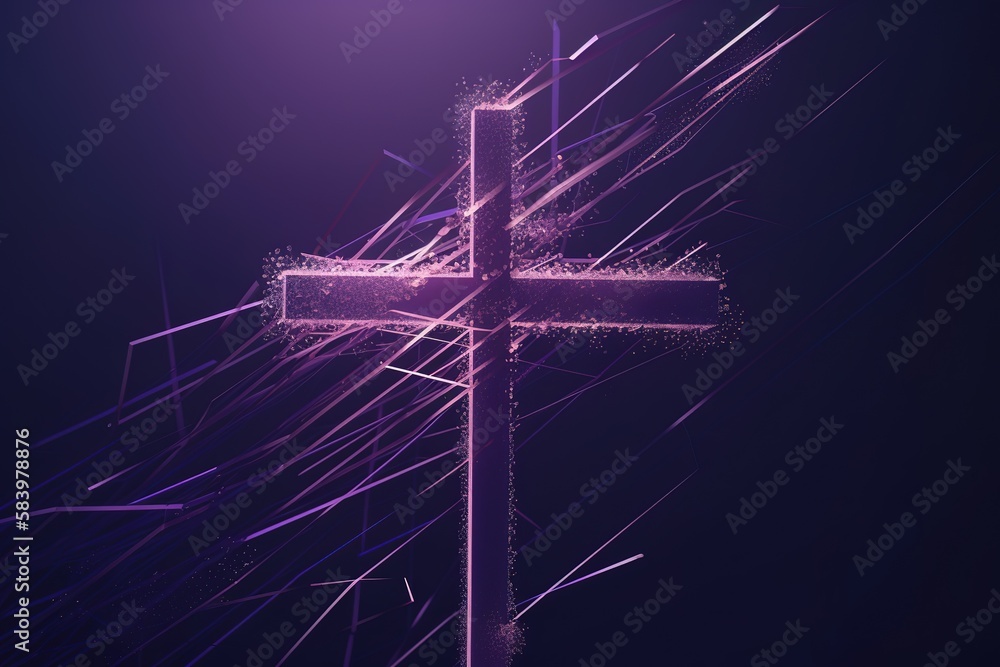 Good Friday, Lent Season and Holy Week concept - A Christian cross on ...