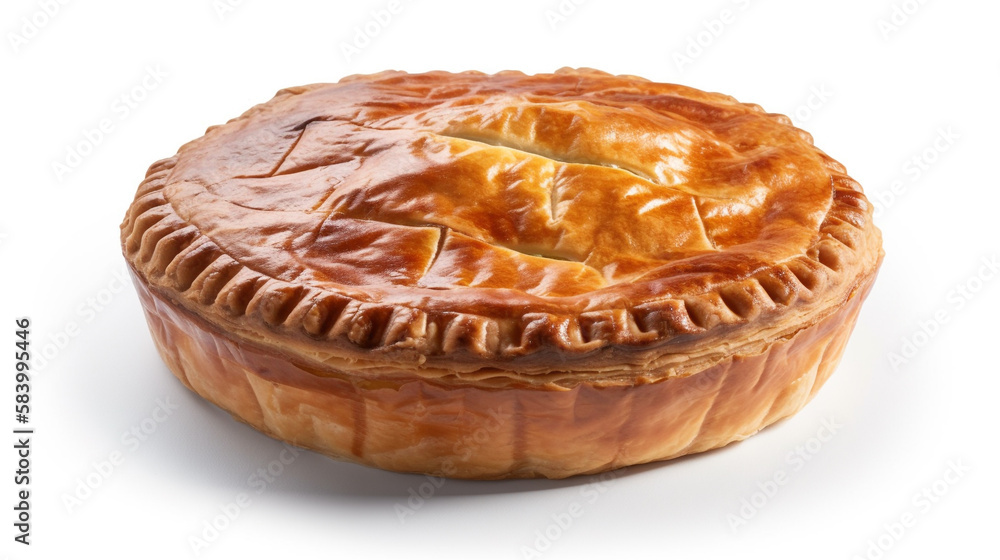 Meat pie isolated on white background, Created using generative AI ...