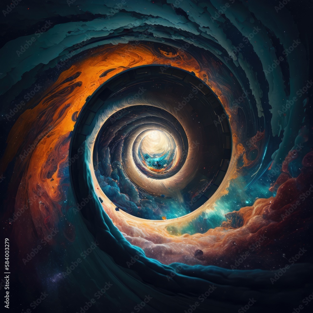 wormhole art Stock Illustration | Adobe Stock