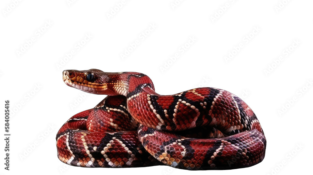 Red rattle snake isolated on white transparent background png ...