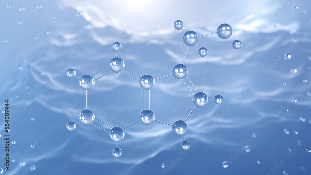 indole-3-carbinol molecular structure, 3d model molecule, cruciferous ...