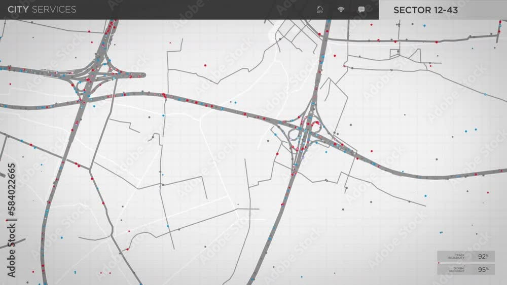 Satellite network scans the designated sector to identify vehicle ...