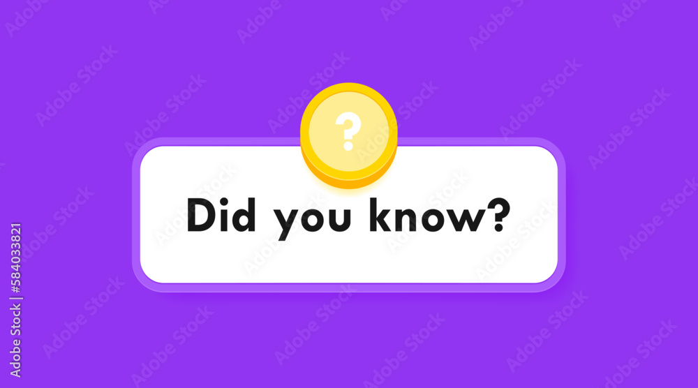 Did you know pop up box with question mark. Banner design for business ...