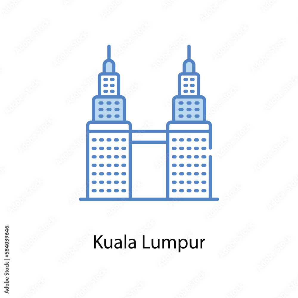 Kuala Lumpur icon. Suitable for Web Page, Mobile App, UI, UX and GUI ...