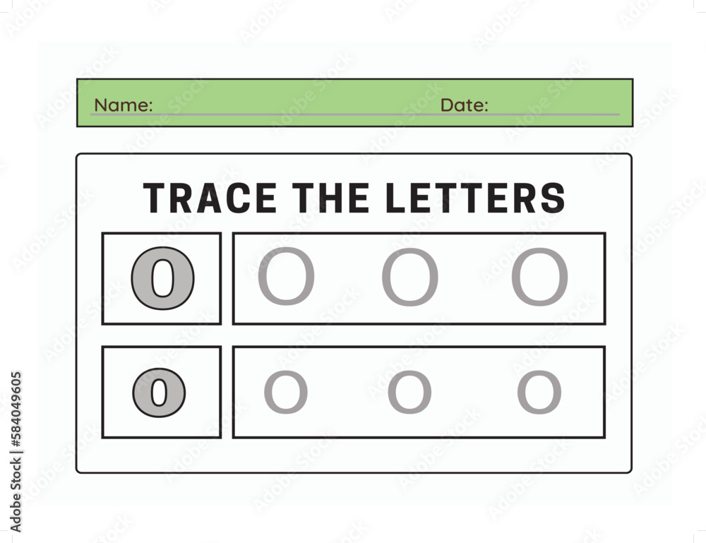 Trace letter O uppercase and lowercase. Alphabet tracing practice ...